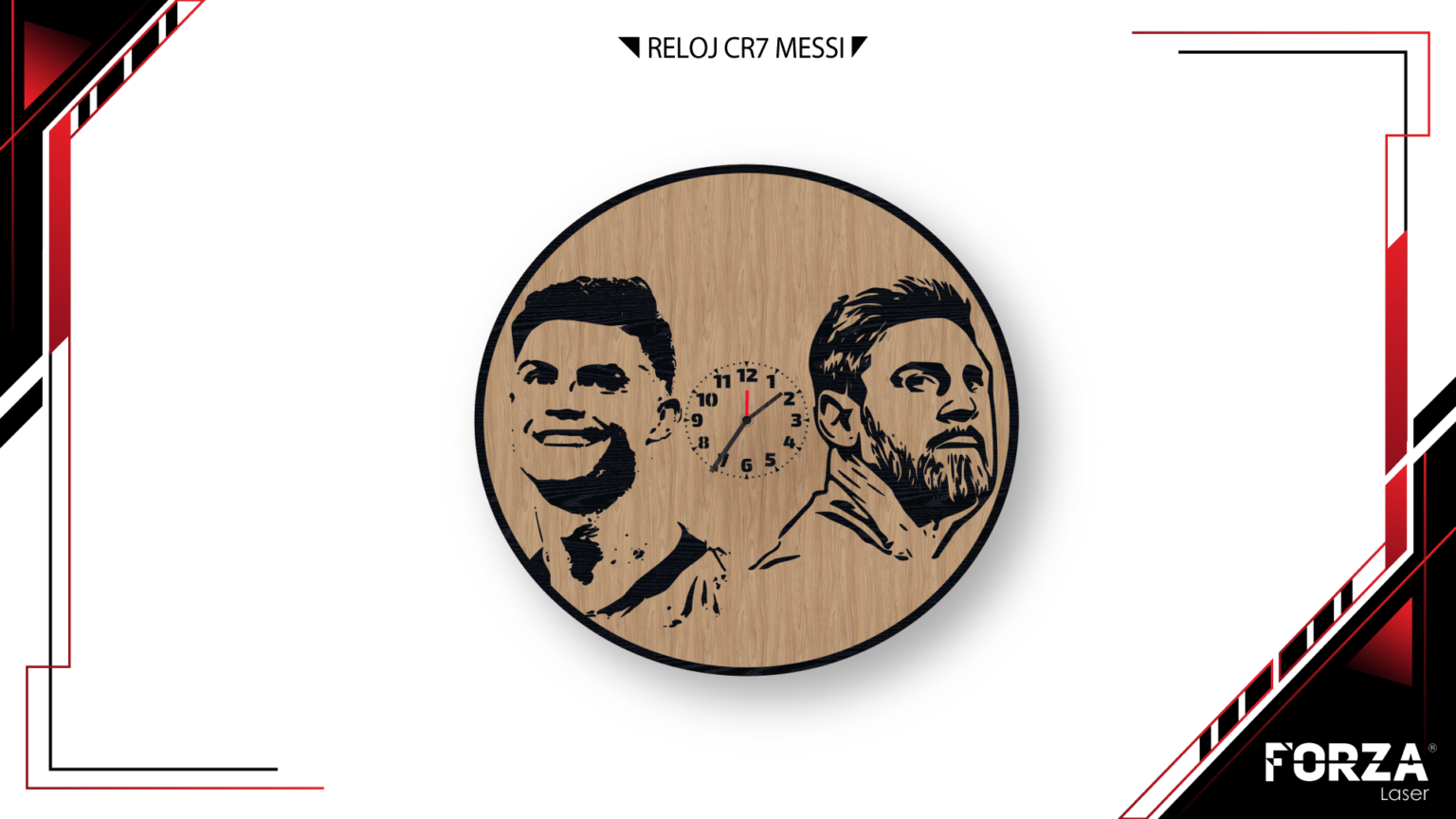 RELOJ PARED CR7 MESSI – Vectors Forza